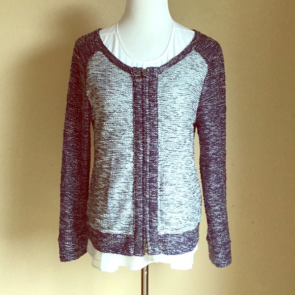 J. Crew | Jackets & Coats | J Crew Boucl Jacket In Indigo Colorblock ...